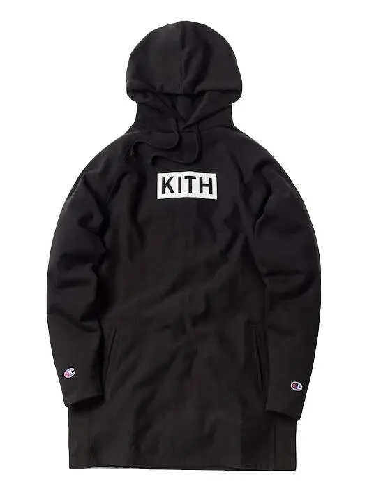 Kith Champion Extended Hoodie - Black