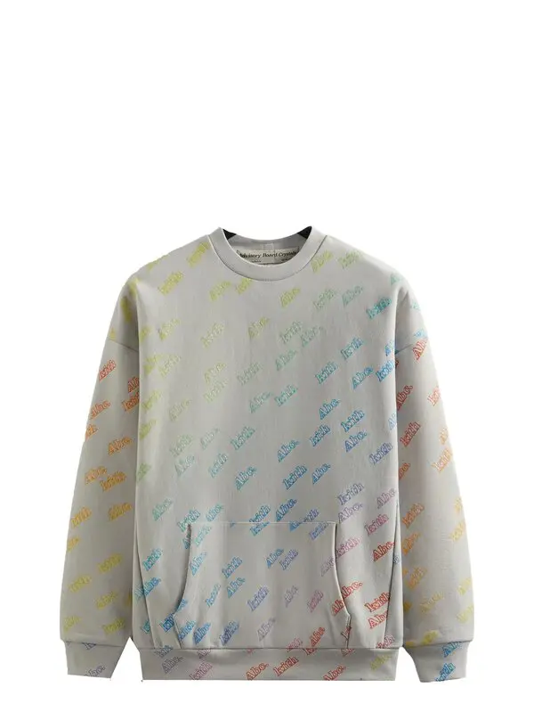Kith Advisory Board Crystals Rainbow Print Crewneck Sweatshirt - Grey