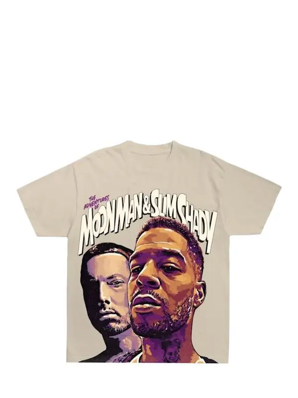 KID CUDI Moon & Slim Shady T-shirt - Cream