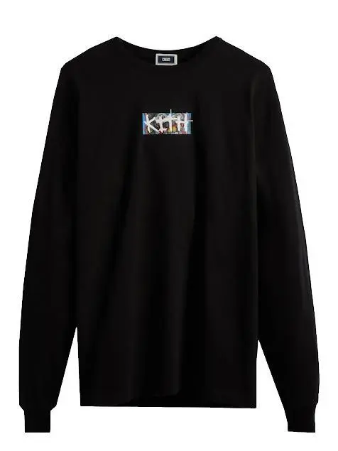 Kith B Robert Moore Classic Logo Long Sleeve Tee Shirt - Black