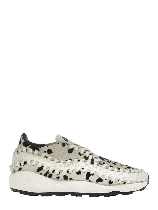 Nike Footscape Woven Prm White Cow Print Sneakers - Sail/black
