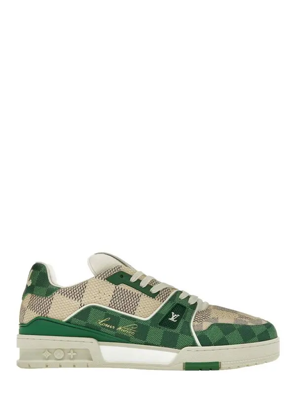 LOUIS VUITTON Trainer Damierin Sneaker - White/green