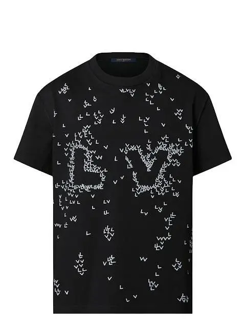 LOUIS VUITTON Spread Embroidery T-shirt - Black