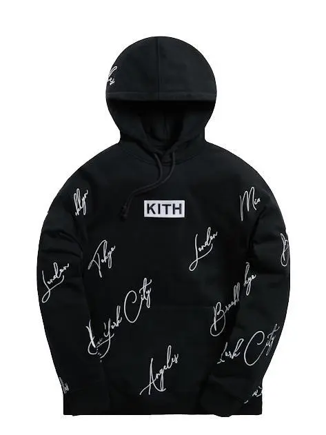 Kith City Script Hoodie - Black