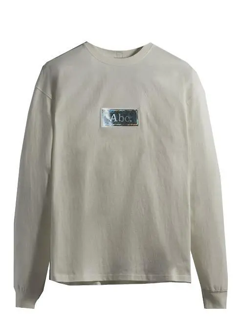Kith Advisory Board Crystals Holographic Classic Logo Long Sleeve Tee Shirt - Selenite White