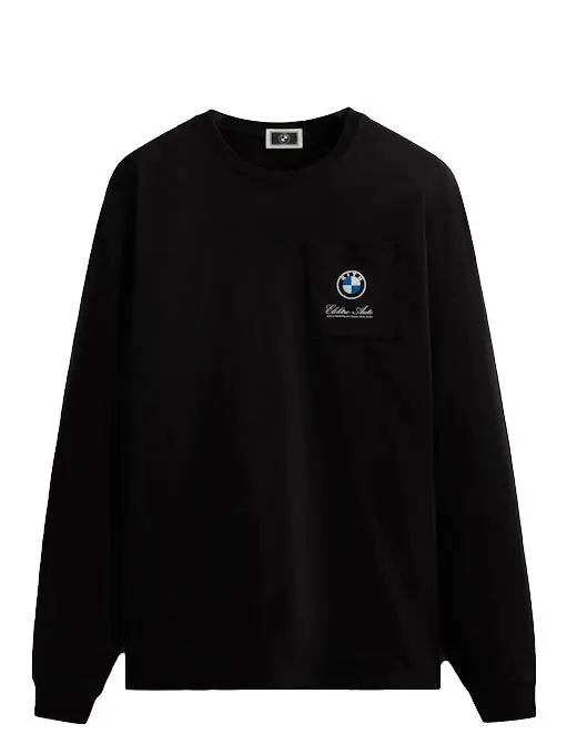 Kith Bmw Elektro Auto Long Sleeve Pocket Tee Shirt - Black