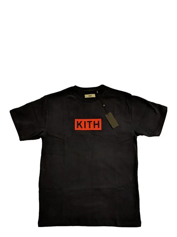 Kith Classic Logo Tee Shirt - Navy Blue/red