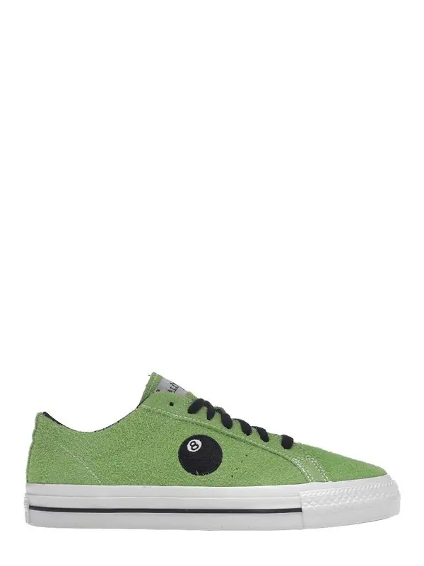 CONVERSE One Star Pro Ox Stussy 8ball Sneakers - Green Flash/white/black