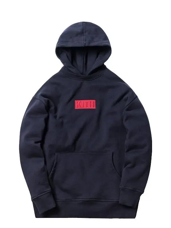 Kith Classic Logo Williams Ii Hoodie - Navy Blue