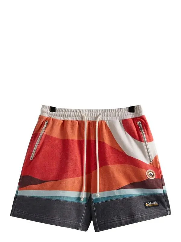 Kith Fleece Shorts - Red Hibiscus