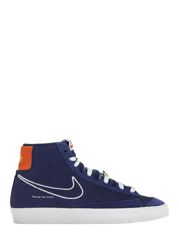 Nike Blazer Mid 77 First Use High-top Sneakers - Deep Royal Blue/white/orange