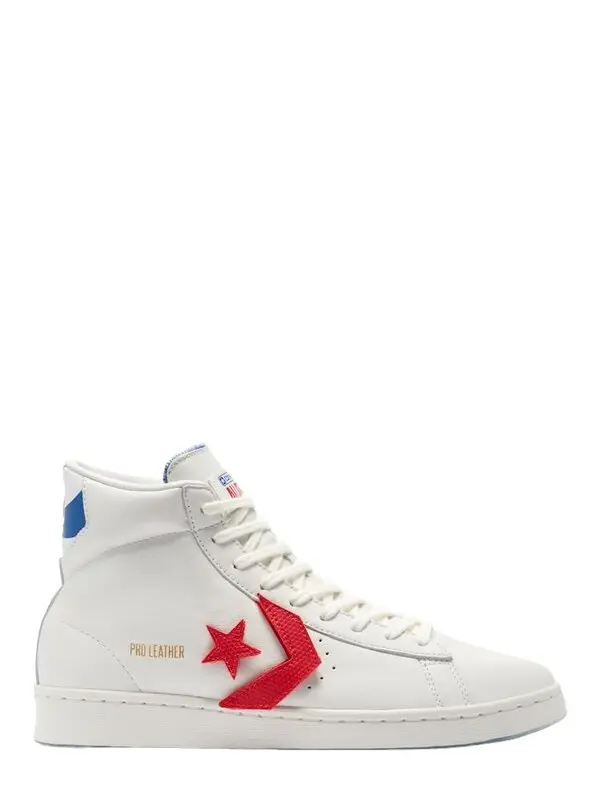 CONVERSE Pro Leather High-top Sneakers - White/red/blue