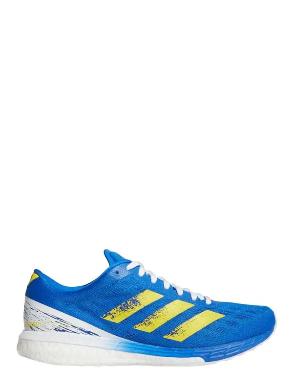 Adidas Adizero Boston 9 Boston Marathon Sneakers - Blue/yellow/cloud White