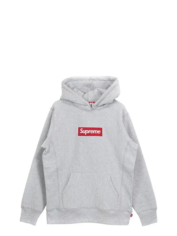 Supreme Box Logo Pullover Hoodie - Heather Grey