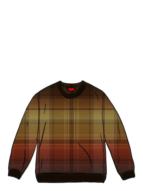 Supreme Brushed Plaid Sweater - Black