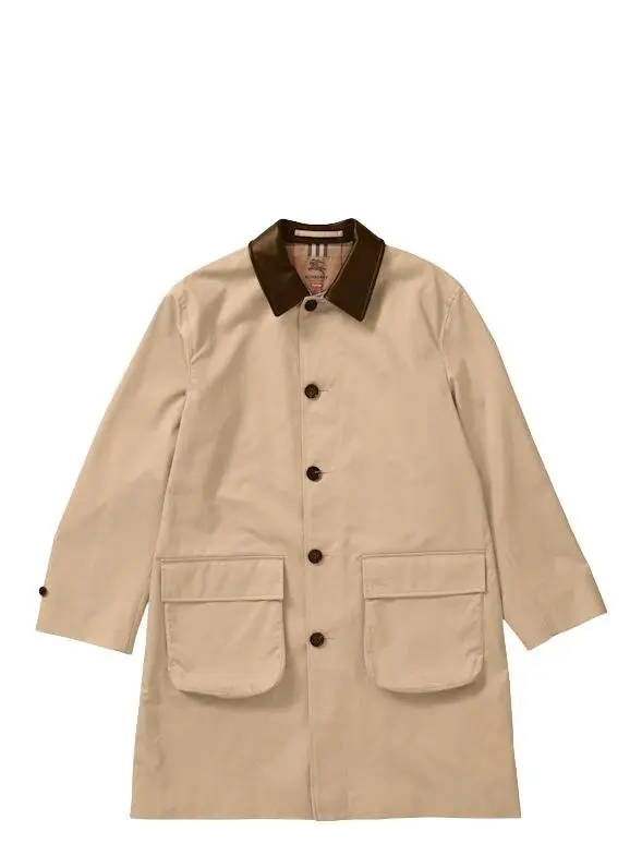 Supreme Burberry Leather Collar Trench - Beige