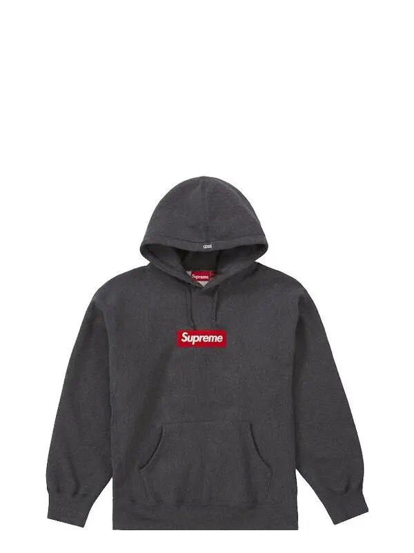 Supreme Box Logo Hooded Sweatshirt - Charcoal