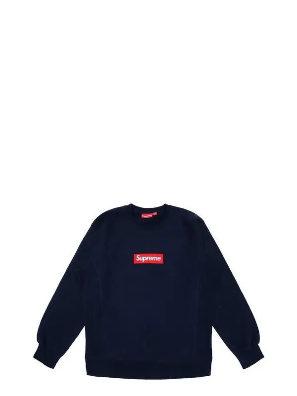 Supreme Box Logo Crewneck Sweatshirt - Navy Blue