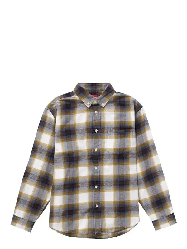 Supreme Brushed Plaid Flannel Shirt - Natural
