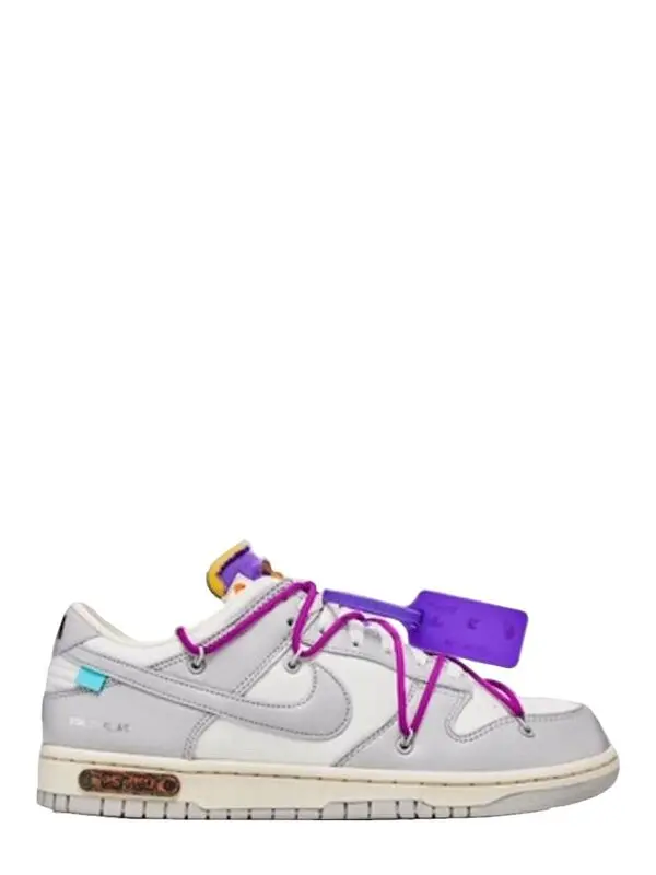Nike Dunk Low Off-white Lot 28 Sneakers - Sail/neutral Grey/hyper Violet