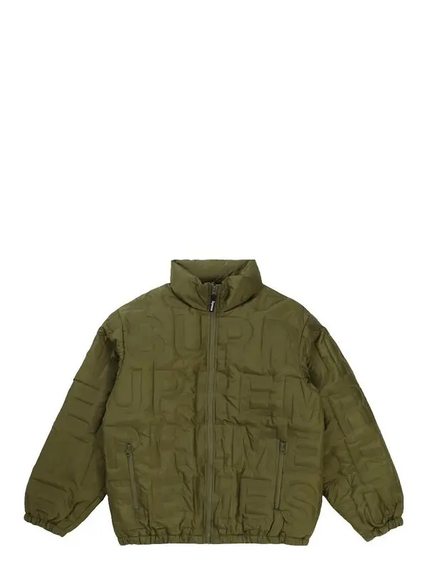 Supreme Bonded Logo Down Jacket - Olive