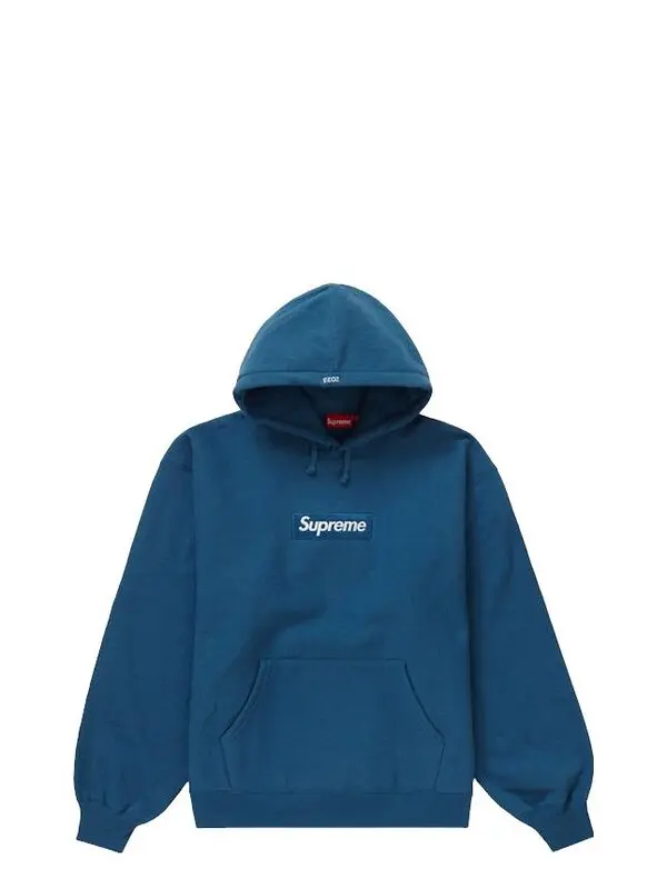Supreme Box Logo Hooded Sweatshirt - Blue