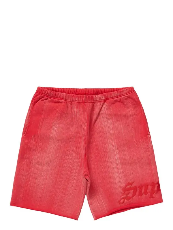 Supreme Brush Stroke Sweatshort - Red