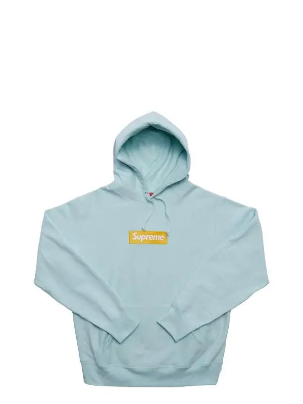 Supreme Box Logo Hooded Sweatshirt Fw17 - Ice Blue