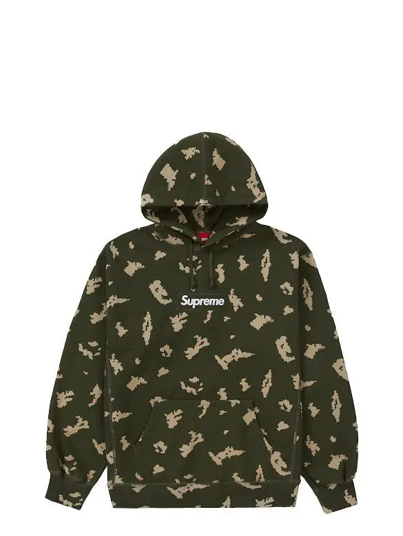 Supreme Box Logo Hooded Sweatshirt - Olive Russian Camo