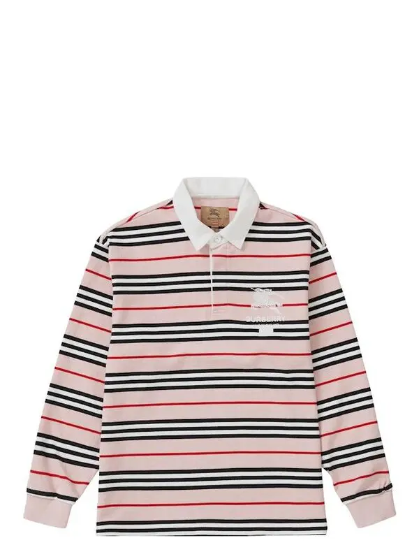 Supreme Burberry Rugby Shirt - Pink