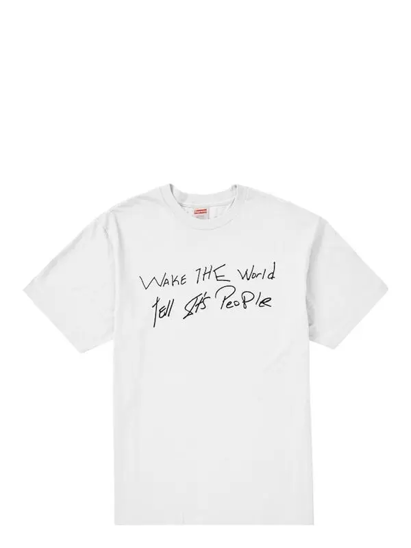 Supreme Buju Banton Wake The World Tee Shirt - White