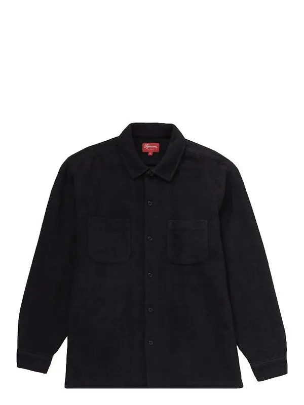 Supreme Brushed Flannel Twill Shirt - Black