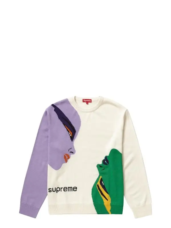 Supreme Faces Sweater - Cream