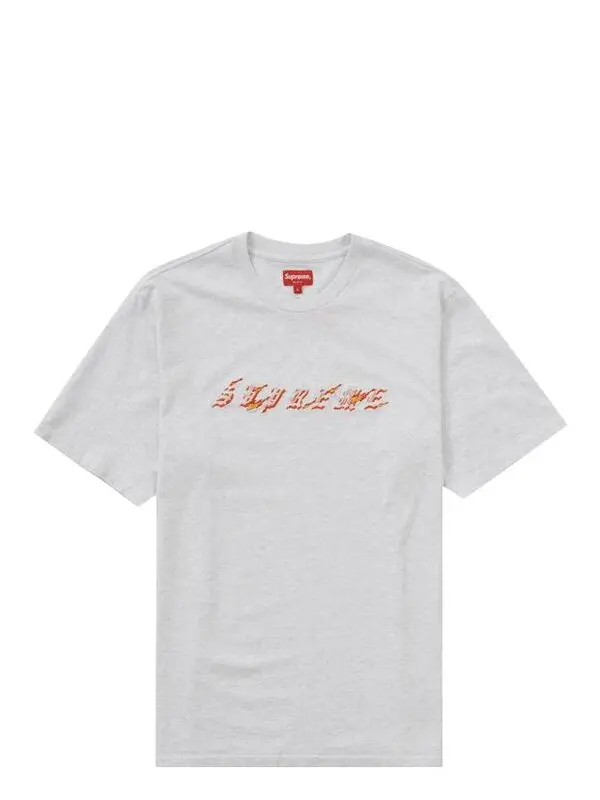 Supreme Flames Short Sleeve Top - Ash Grey