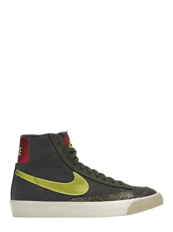 Nike Blazer Mid 77 Sneakers - Medium Olive/lemon Venom/fossil