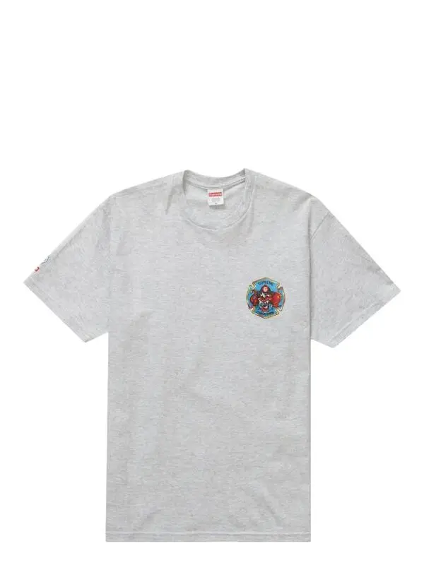Supreme Fdny Engine 9 Tee Shirt - Ash Grey