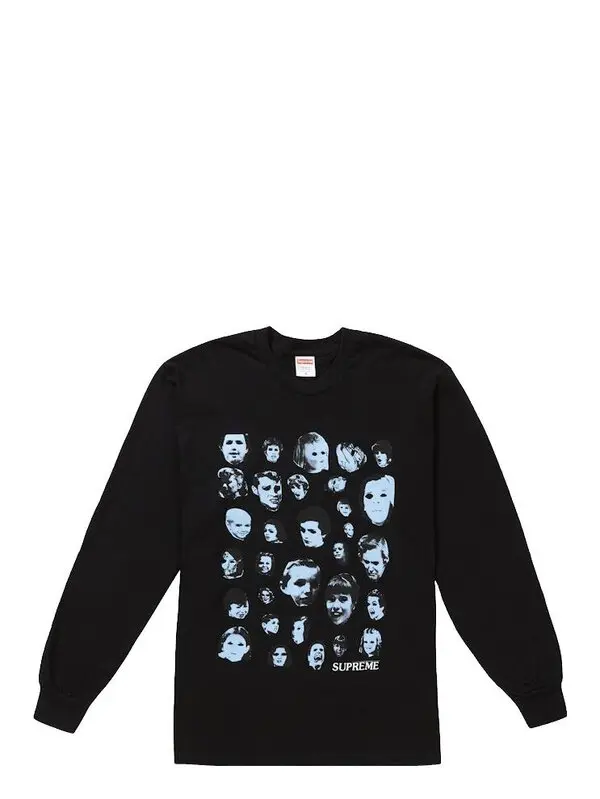 Supreme Faces Long Sleeve Tee Shirt - Black