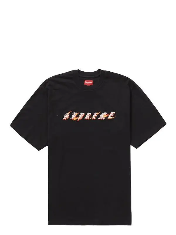 Supreme Flames Short Sleeve Top - Black