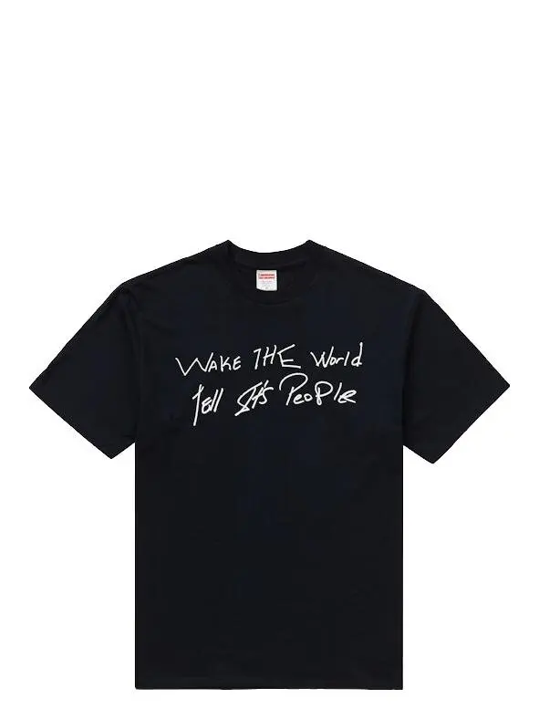 Supreme Buju Banton Wake The World Tee Shirt - Black