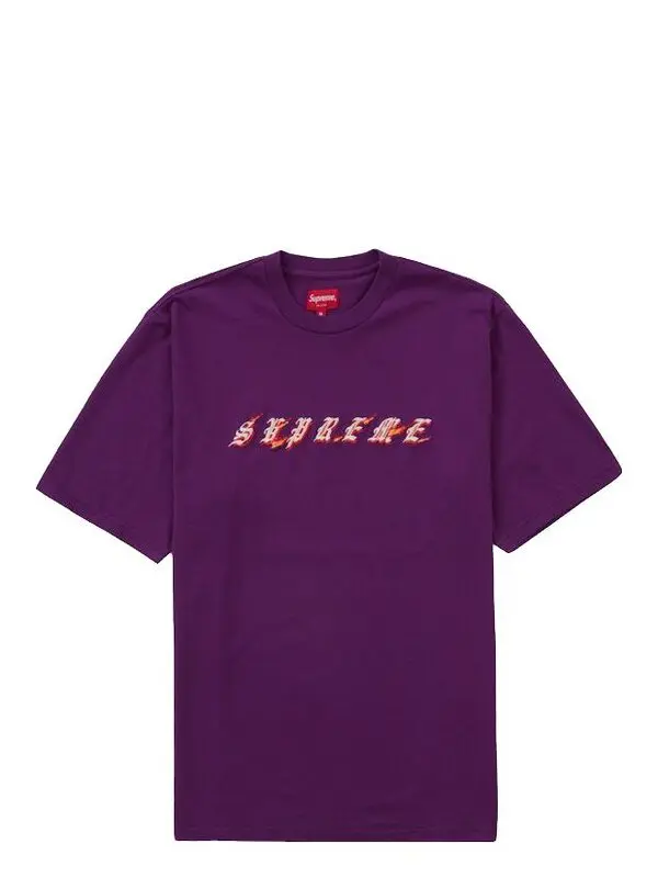 Supreme Flames Short Sleeve Top - Plum