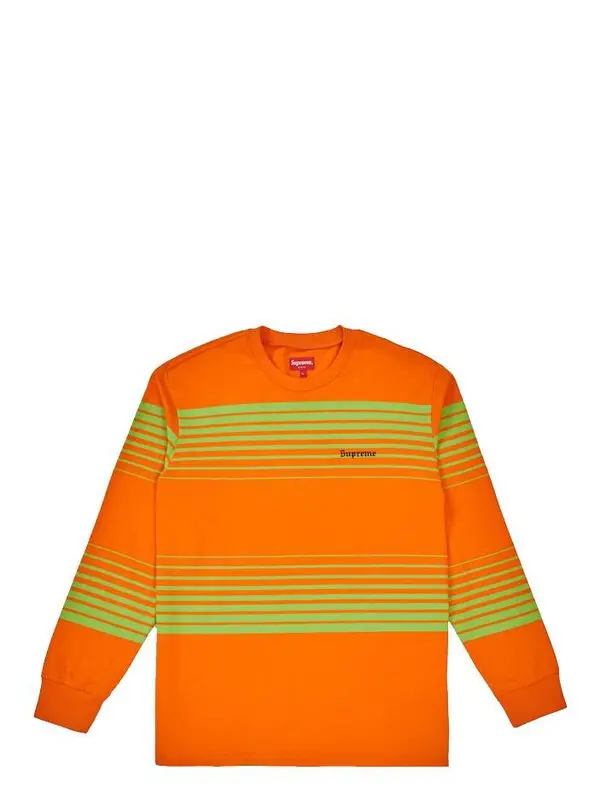 Supreme Fade Stripe Long Sleeve Top - Orange