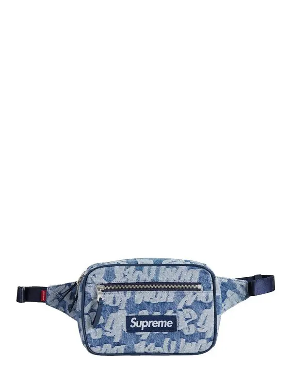 Supreme Fat Tip Jacquard Denim Waist Bag - Blue