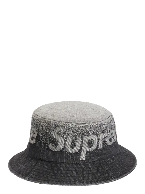 Supreme Fade Jacquard Denim Crusher Hat - Black