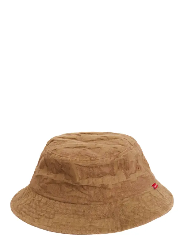 Supreme Fat Tip Jacquard Denim Crusher Hat - Olive