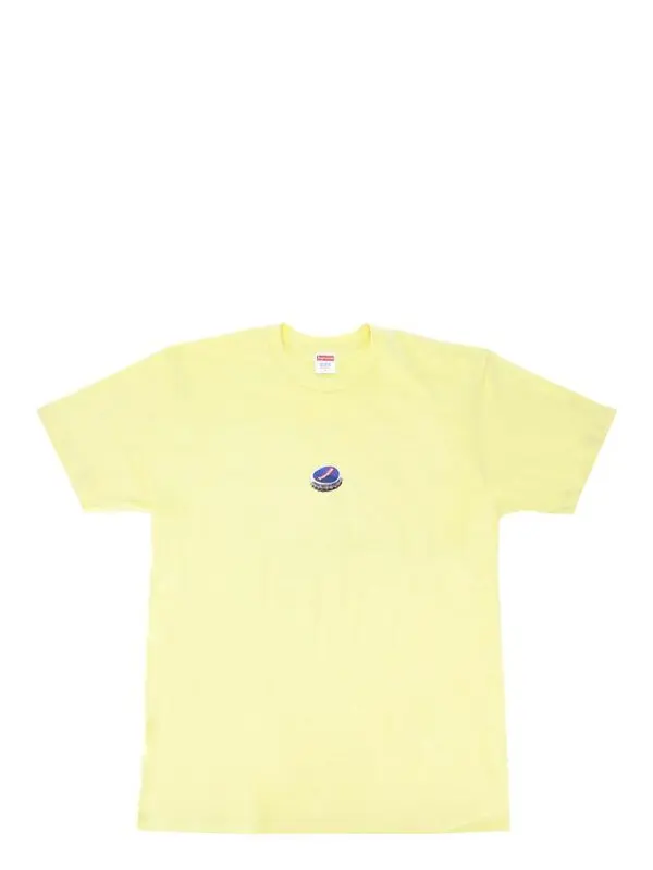 Supreme Bottle Cap Tee Shirt - Pale Yellow