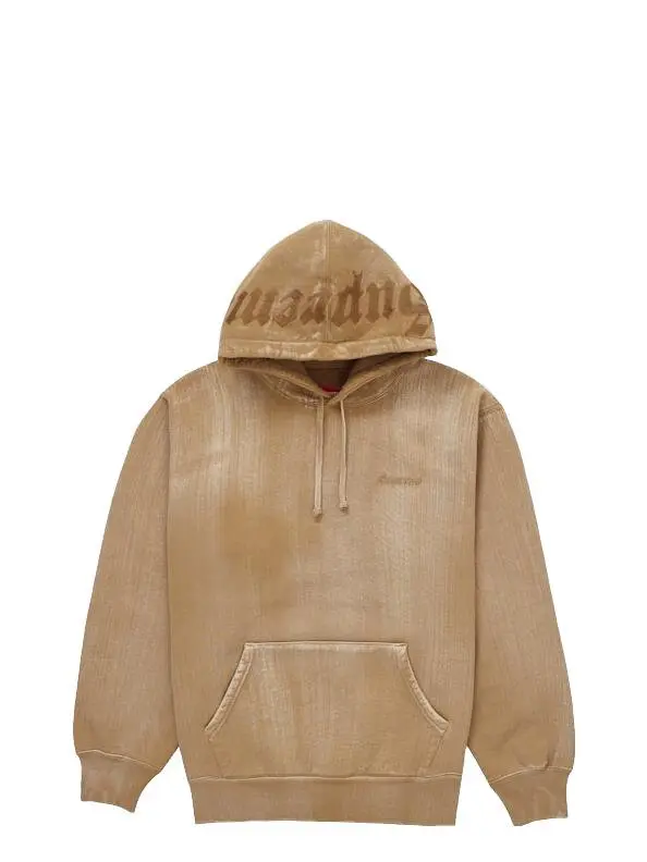 Supreme Brush Stroke Hooded Sweatshirt - Dark Tan