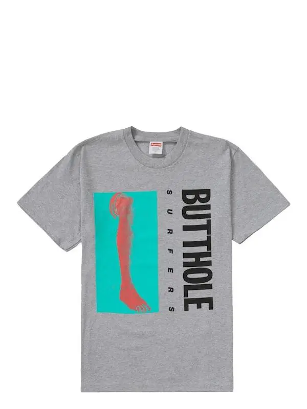 Supreme Butthole Surfers Leg Tee Shirt - Heather Grey