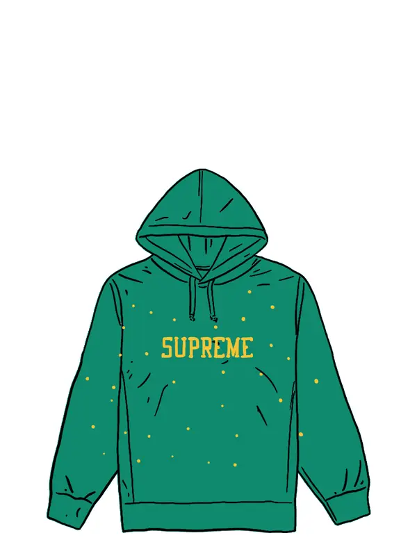 Supreme Eyelet Hooded Sweatshirt - Light Pine