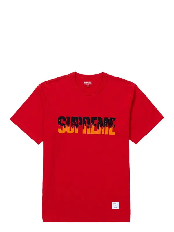Supreme Flames Short Sleeve Top - Red