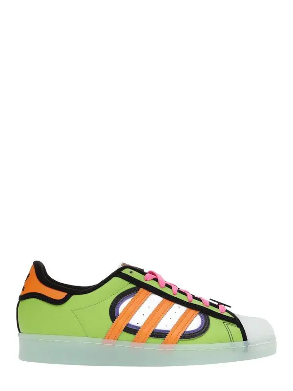 Adidas Superstar The Simpsons Squishee Sneakers - Green/orange/white
